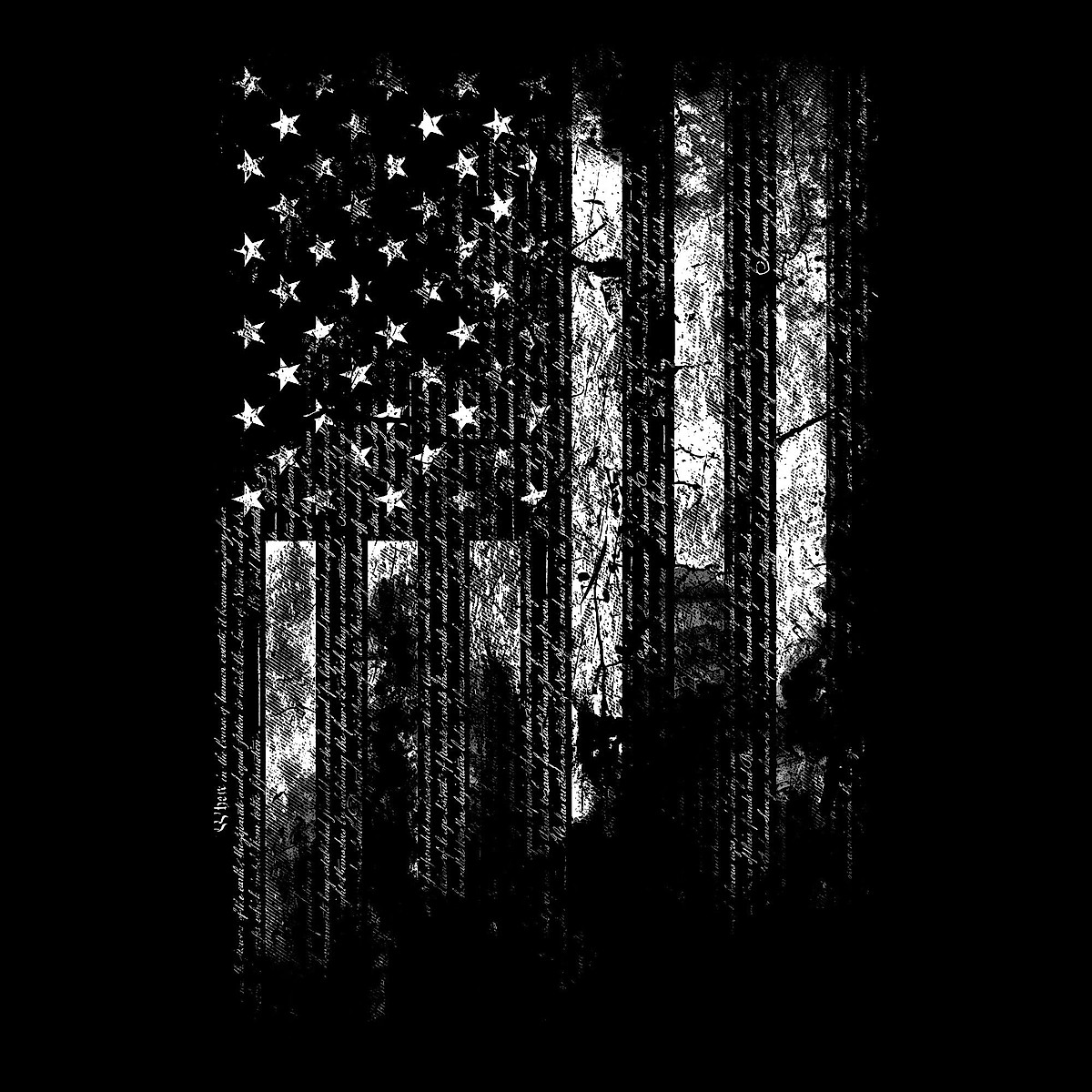 Grunt Style 1776 Flag Hoodie (Black, XXLarge)