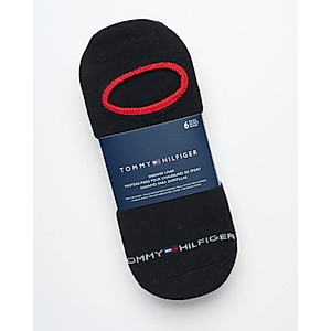 Tommy Hilfiger Men's Athletic Socks - Cushion Sport Liners (6 Pack), Size 7-12, Black