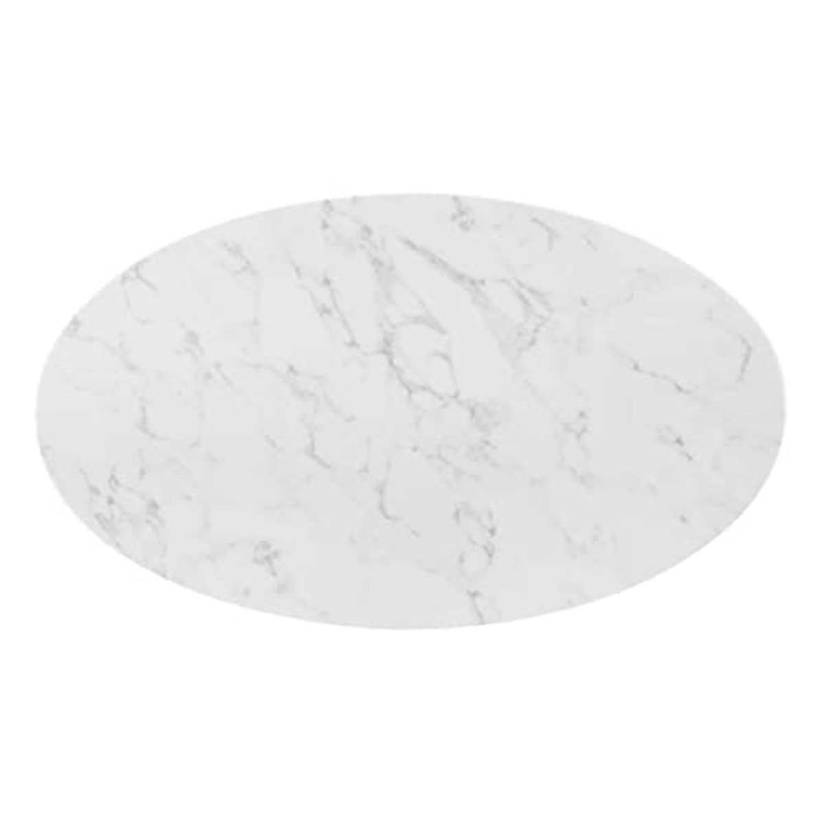 Modway Zinque Artificial Marble Dining Table, 48 Inch, Gold White