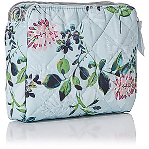 Vera Bradley Women's Performance Twill RFID Medium Triple Compartment Crossbody Purse, Seawater Blooms, One Size