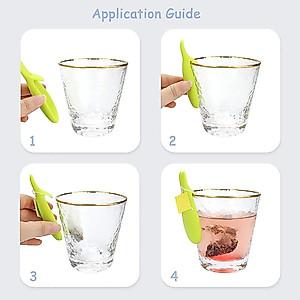 5Pcs Cute Rabbit Shape Silicone Tea Bag Holder Tea Accessories for Cup Mug Candy Colors Gift