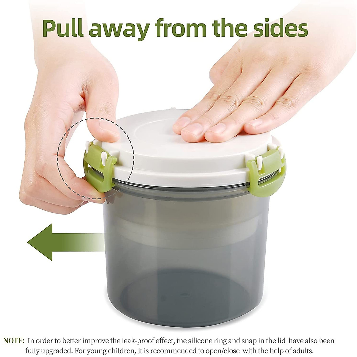 Genteen Overnight Oats Containers with Lids, Yogurt Parfait Cups with Lids Snack Containers with Topping Cereal or Overnight Oats Container Ideal for Meal Prep Breakfast Protion Control 20OZ(Orange)