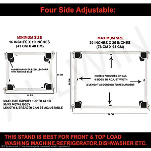 SK Traders TAFTA Heavy Duty Front/Top Load Washing Machine/Refrigerator Trolley Stand 99.9% Made of Metal (Weight Lift Upto 44Kg) Black