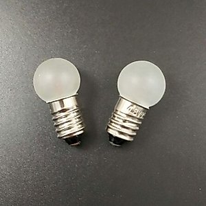 E10 MES 4.8V / 0.5A 2.4W 4300K WarmWhite Matte Surface Light Bulb Torch Headlight Head Lamp Flashlight Lightbulb (Pack of 10)