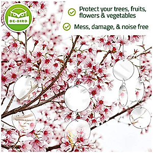 De-Bird: Repellent Disks - Bird Proof Your House & Garden with Hanging Bird Deterrent Reflectors -8 Pack Set