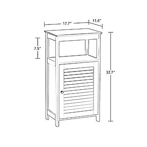 RiverRidge Ellsworth Single Door Floor Cabinet, Espresso