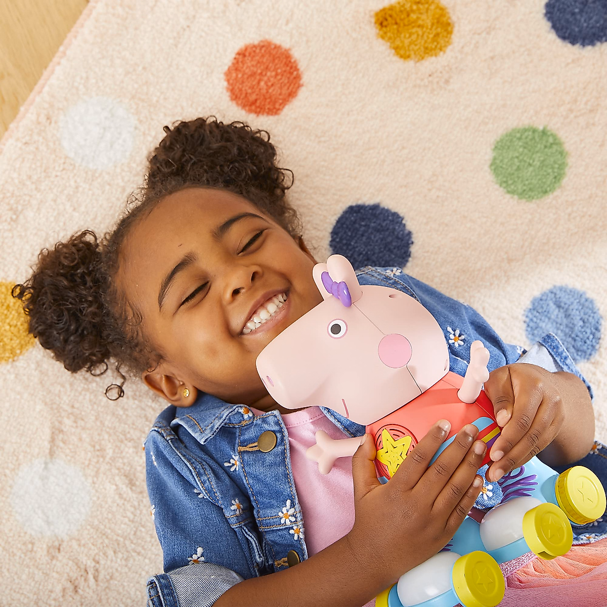 Peppa Pig Disco Peppa Roller Skating Doll, Pull-and-Go Action, 11 Inch Figures, Preschool Toys for 3 Year Old Girls and Boys and Up, with Lights, Speech, and Music