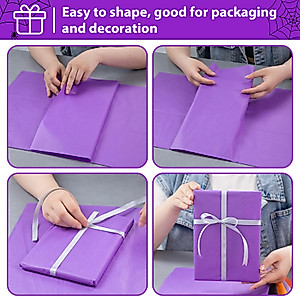 Shindel 120 Sheets Tissue Paper for Halloween, Halloween Wrapping Paper 20x14 Inch Gift Wrapping Paper for Halloween DIY Crafts Gift Box Wrapping 5 Colors