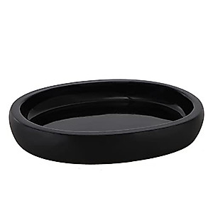 3&7 BRICK Matte Black Bathroom Accessories Set,4 Pieces,Toothbrush Holder, Lotion Soap Dispenser, Tumbler, Soap Dish, Resin Countertop Complete Decor and Gift Set