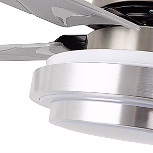 Tropwellhouse 56Inch Led Ceiling Fan with Light 3 Speed Remote Control 5 ABS Blades Modern Decoration Home/Living Room/Bedroom