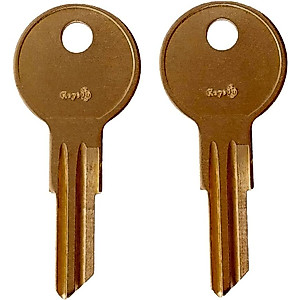 Husky Lock Key, 2 Husky B02 Keys (B02), Brass, New and Replaceable Keys, 2 BO2 Keys (BO2), Fits Husky Toolbox Tool chest (B02)