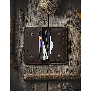 Leather Wallet for iPhone 14 Pro / 14 Plus, 14/13 / 12 Pro Max, 13/12 Mini, Sleeve for Two Phones, Wood Brown, Handmade Phone Cover SE, 12, 11 Pro Max/Xr/Xs/8,7,6s,X Wool Felt, Crazy Horse Craft