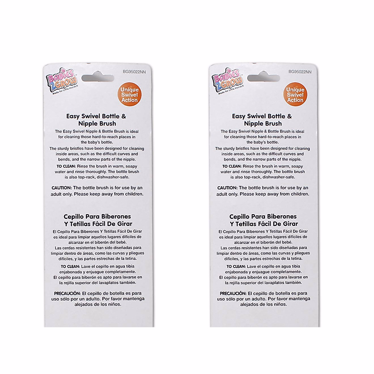 Easy Swivel Bottle and Nipple Brush for Baby Bottles | Makes Cleaning Easy (3 Pack)