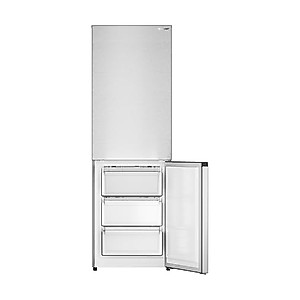 SHARP SJB1255GS Refrigerator with Bottom-Freezer, Counter-Depth, 24 Inch, 11.5 Cubic Foot, Stainless Steel