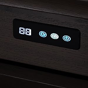 XM-ICE Tilt Out Trash Cabinet, Wooden Trash Can Cabinet with Door Kitchen Hamper Cabinet for Kitchen Dog Proof, Dining Room and Laundry Room, 10-Gallon, Dark Walnut Single