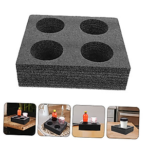 SWOOMEY Cup Holders for Drinks to go Cup Holders Drink Carry Holder take Drink Tray Drink Carrier Takeout 4-Cup Tray Milk Tea Coffee Tray Takeaway Cup epe Foam Composite Pearl Cotton