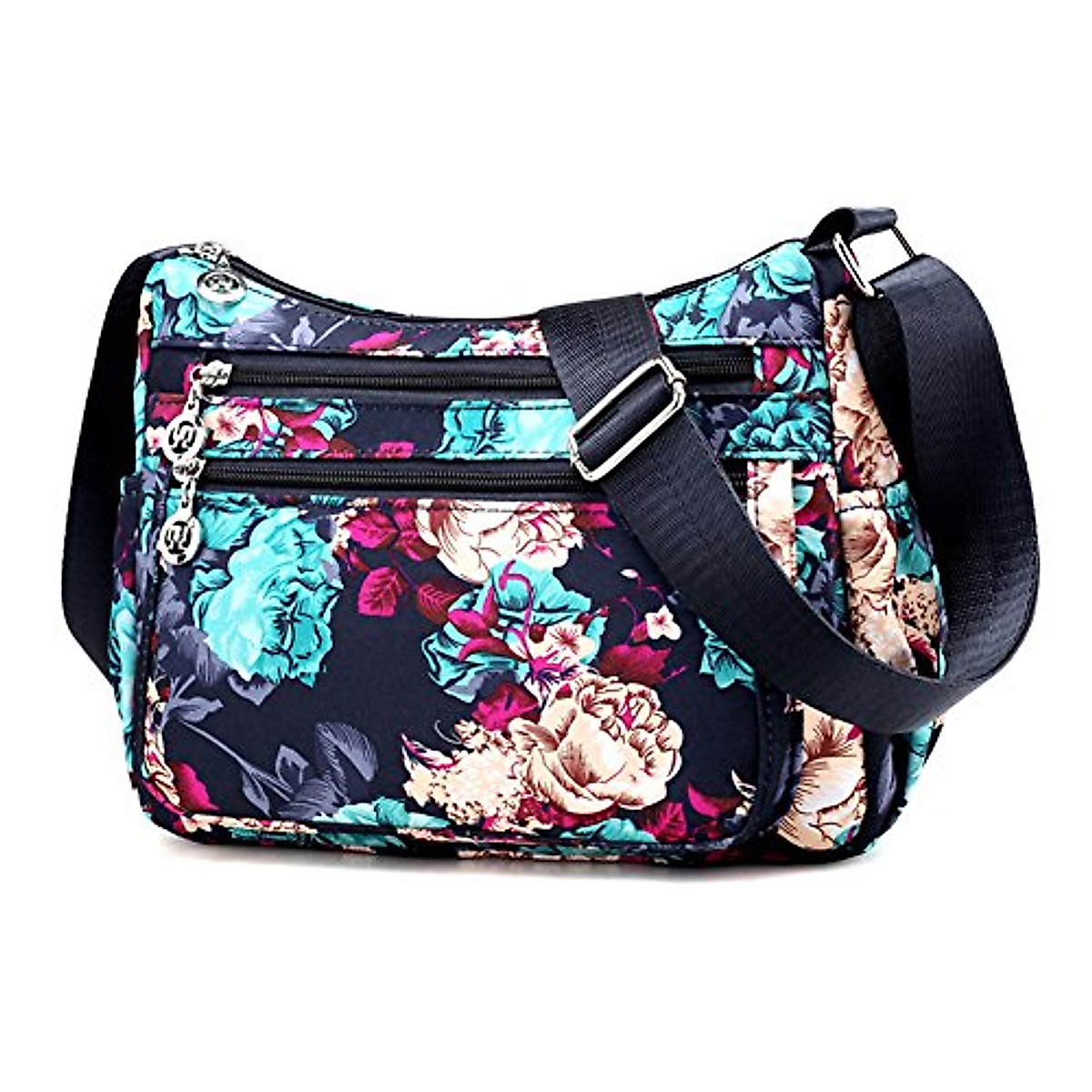 Collsants Nylon Crossbody Purse for Women Small Travel Shoulder Bag Multi Pocket Water Resistant