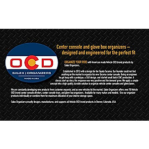 Vehicle OCD - Center Console Organizer for Honda Pilot (2016-2022) / Honda Ridgeline (2017-2023) / Honda Passport (2019-2023) - Made in USA