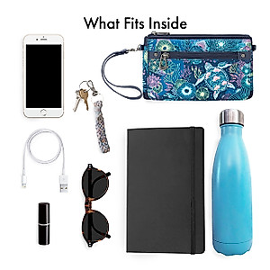 Sakroots Foldover Crossbody Bag in Cotton Canvas, Pinkberry in Bloom