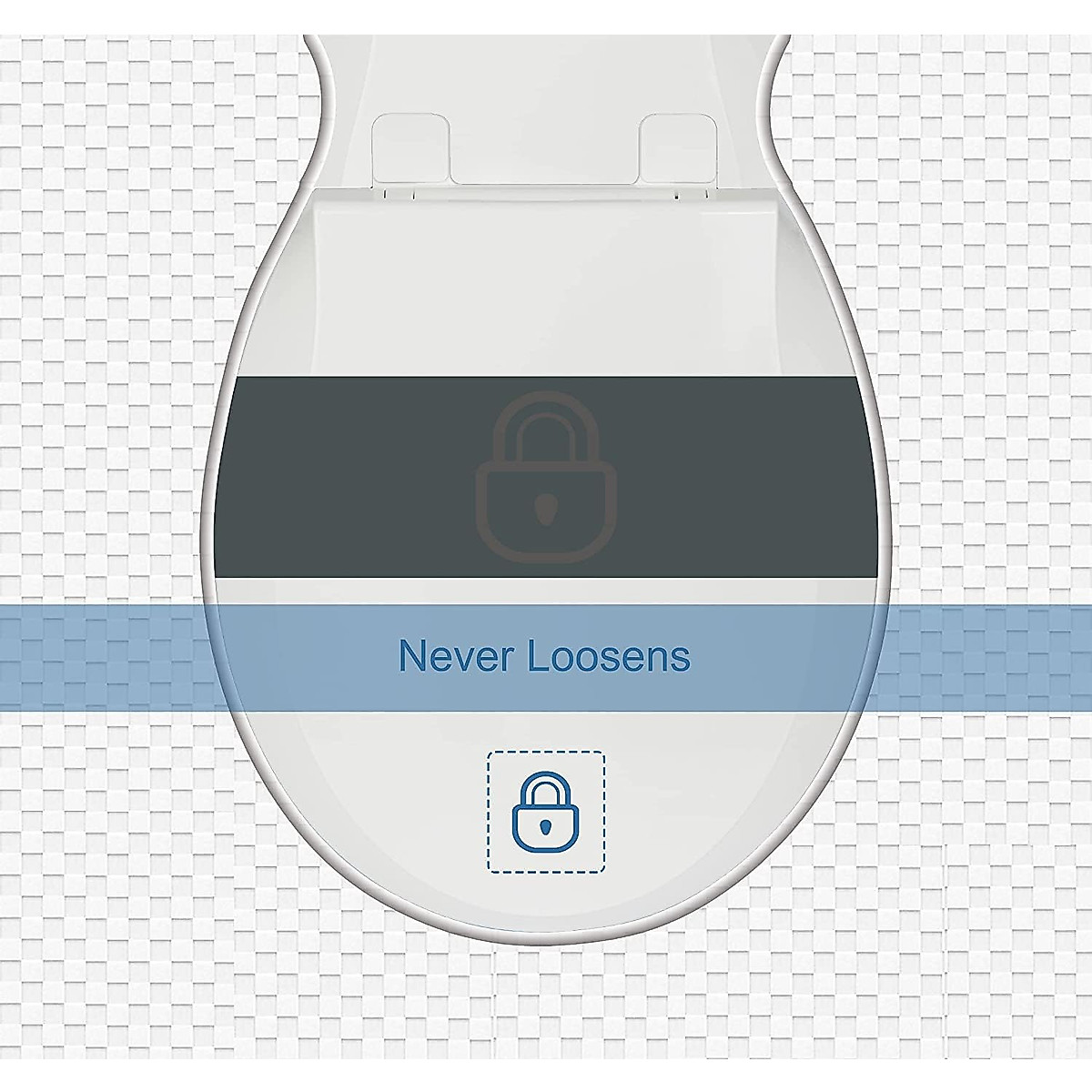 JINGZE Round Toilet Seat with Slow Close Standard Toilet Seat,Quiet Toilet Cover Seat Toilet Lid Durable Refused to Loosen Easy to Install & Clean,White