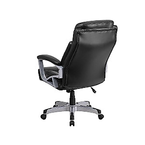 Flash Furniture HERCULES Series Big & Tall 500 lb. Rated Black LeatherSoft Executive Swivel Ergonomic Office Chair with Arms