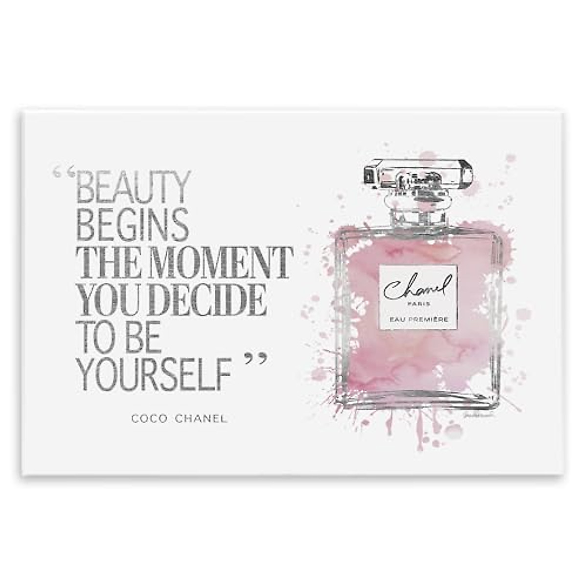 Stupell Industries Beauty Begins Fashion Perfume Wall Plaque, 13x19, Multi-Color