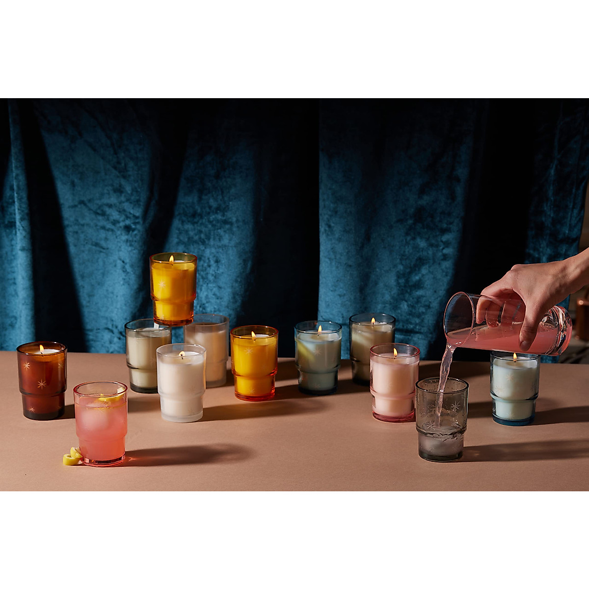 Paddywax Luxury Scented Candles | Vintage MCM Collection Noel Glass Jar Candle, 5.5-Ounce, Cranberry Rosé