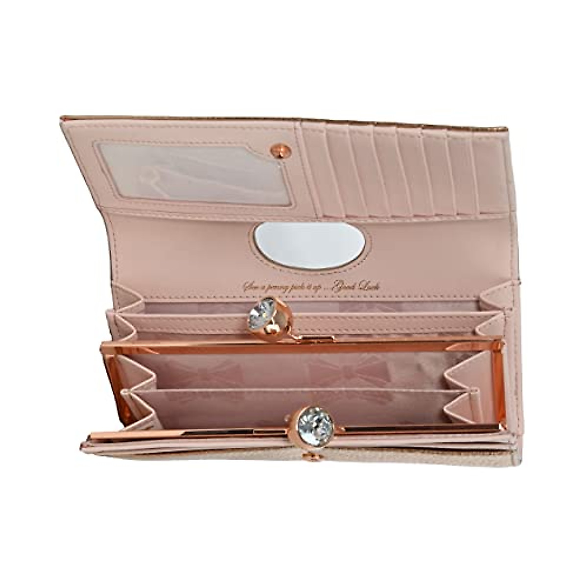 Ted Baker Women's Tammyy Textured Bobble Matinee Wallet (Leather, Rosegold)