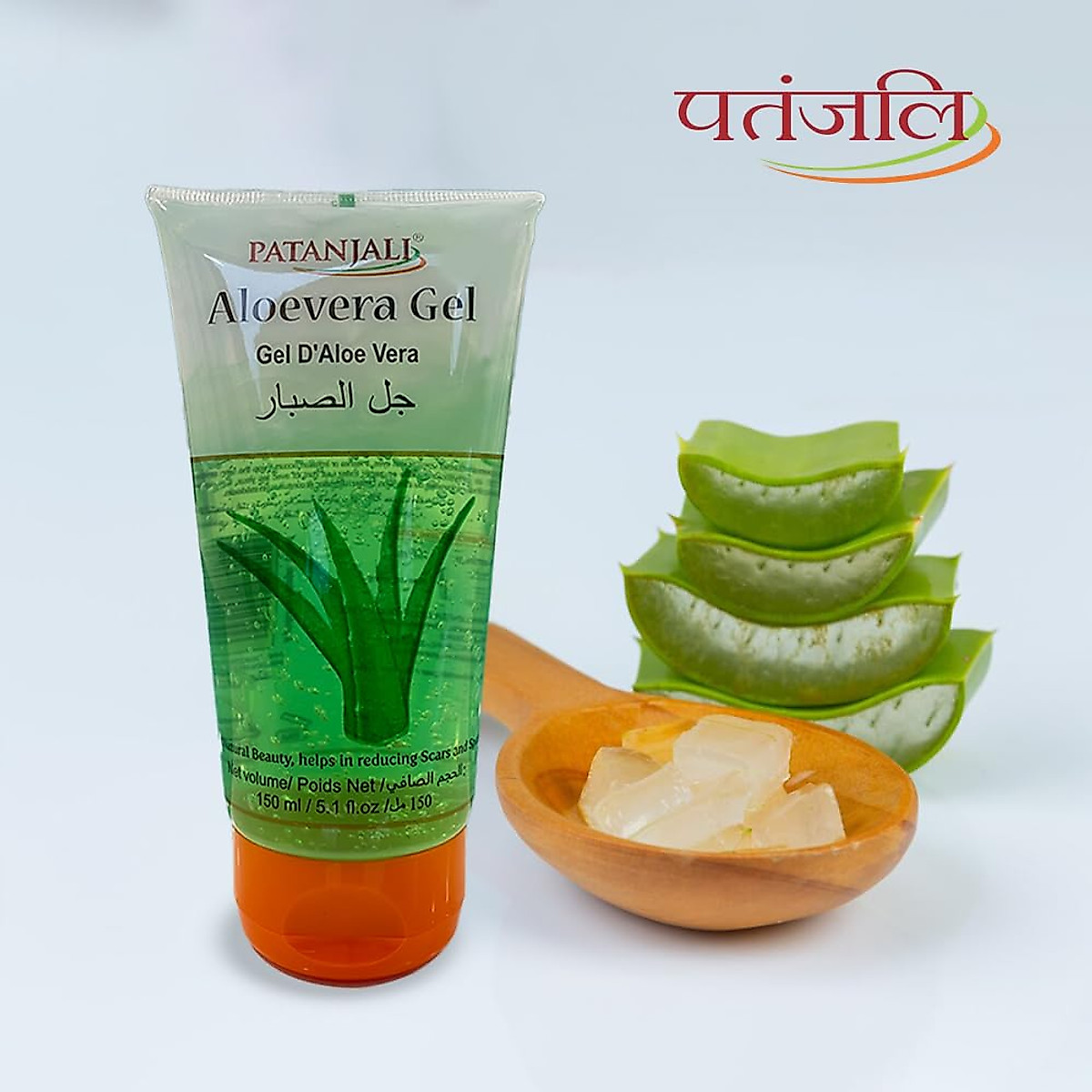 Patanjali Aloe Vera Gel 150ml - Saundarya Moisturizer for Oily Skin, with Vitamin E
