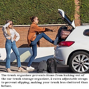 Car Trunk Organizer – Collapsible, Multi-Compartment for SUVs, Trucks & Cars for Groceries, Tools & Work Materials – Truck & Car Accessories for Women and Men (GRAY)