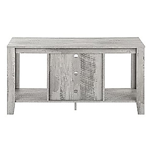 Monarch Specialties I 3564 Tv Stand, 48 Inch, Console, Media Entertainment Center, Storage Shelves, Living Room, Bedroom, Laminate, Grey, Contemporary, Modern