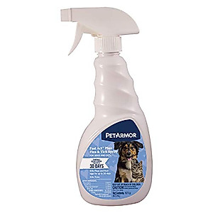 PetArmor Fastact Plus Flea and Tick Spray for Dogs and Cats 16 oz