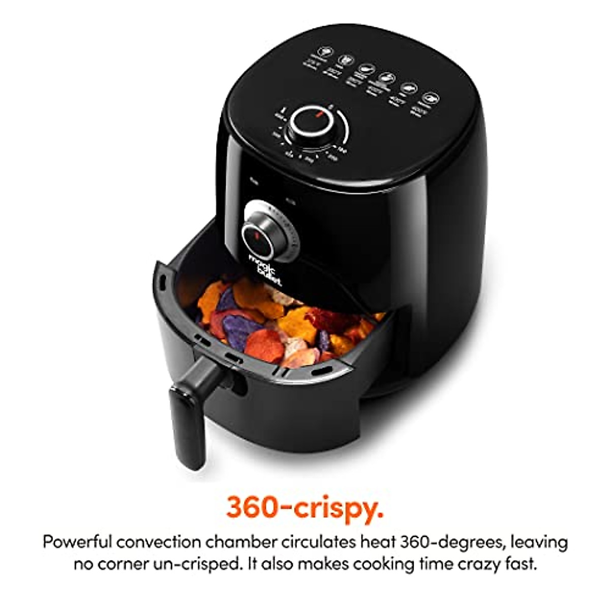 Magic Bullet MBA50100 Air Fryer, Black, 2.5 Quarts
