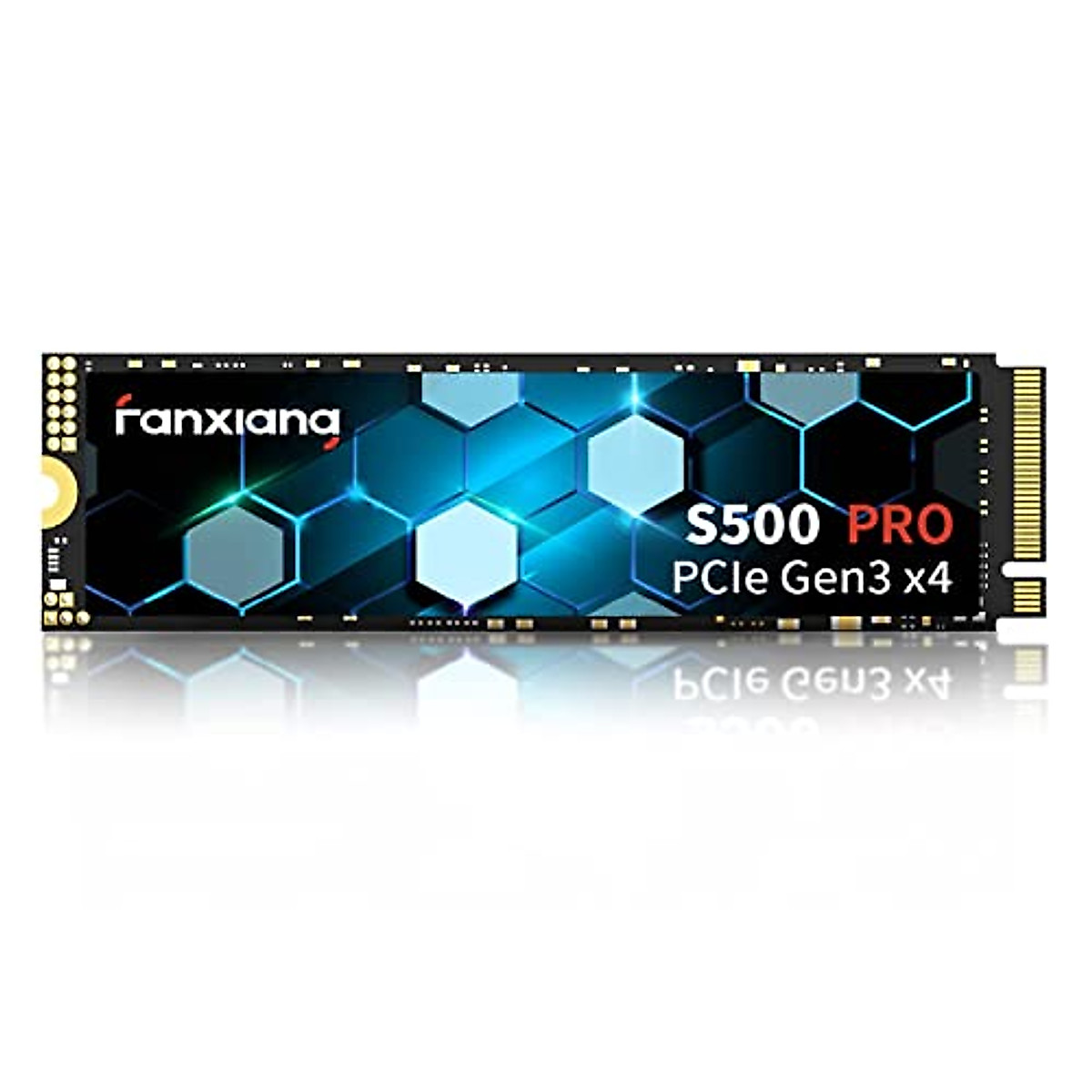 fanxiang S500 Pro 1TB NVMe SSD M.2 PCIe Gen3x4 2280 Internal Solid State Drive, SLC Cache 3D NAND TLC, Up to 3500MB/s, Compatible with Laptop and PC Desktops(Black)