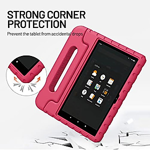 Simpleway Kids Case for Fire HD 8 Tablet 10th Generation 2020 Release, Fire HD 8 and HD 8 Plus Tablet Case for Kids,Shockproof Lightweight Rotating Foldable Handle Stand Holder Tablet Case Cover
