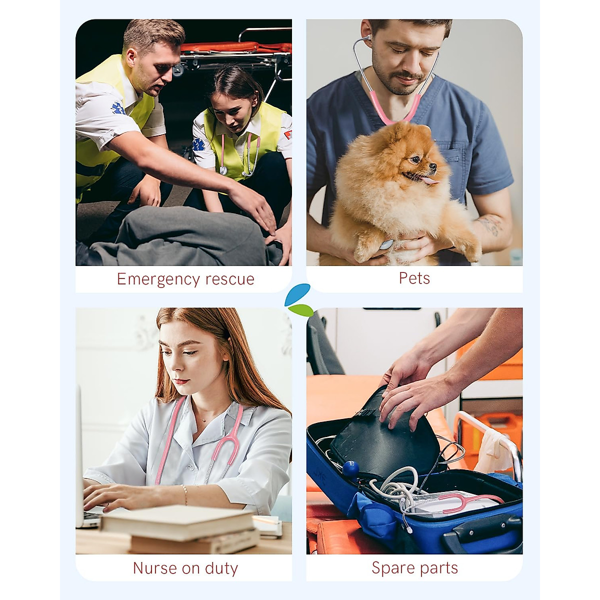 FriCARE Pink Single Head Stethoscope - Stethoscopes for Nurses Medical Nursing School Students - Estetoscopio Supplies for Study, StethoMedic Essentials, Ideal for Blood Pressure Monitoring, 30 inch