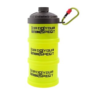 SPEQT Protein Powder Stackable Container To Go,with Top Cap Funnel for Water Bottle,Twist Lock Portable Supplement Organize Storage Dispenser for Pre/Post Workout,Fitness,Travel,Gym