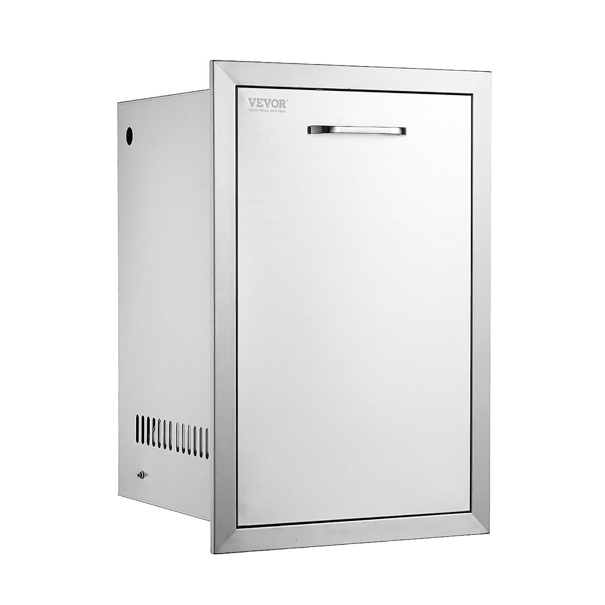 VEVOR Outdoor Kitchen Trash Drawer 16Wx22Hx16 D, Propane Tank Drawer, Stainless Steel Pull Out Trash Drawer with Handle, Outdoor Kitchen Cabinets Trash Can Pull Out, Outdoor BBQ Island Trash Bin