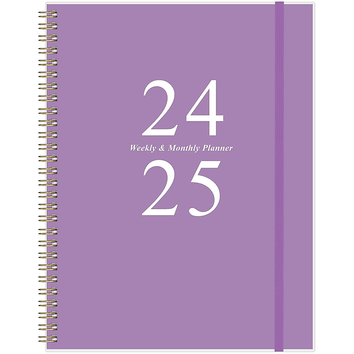 2024-2025 Planner - Weekly & Monthly Planner Spiral Bound, Planner 2024-2025 from July 2024 - June 2025 with Monthly Tabs, Inner Pocke, 8.5" x 11", Purple