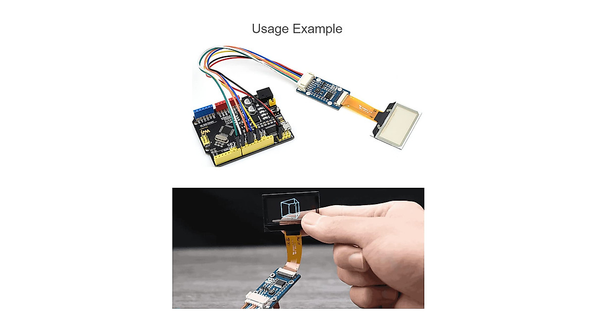 1.51inch Transparent OLED Display Module 128×64 Resolution Light Blue Color Display OLED for ...