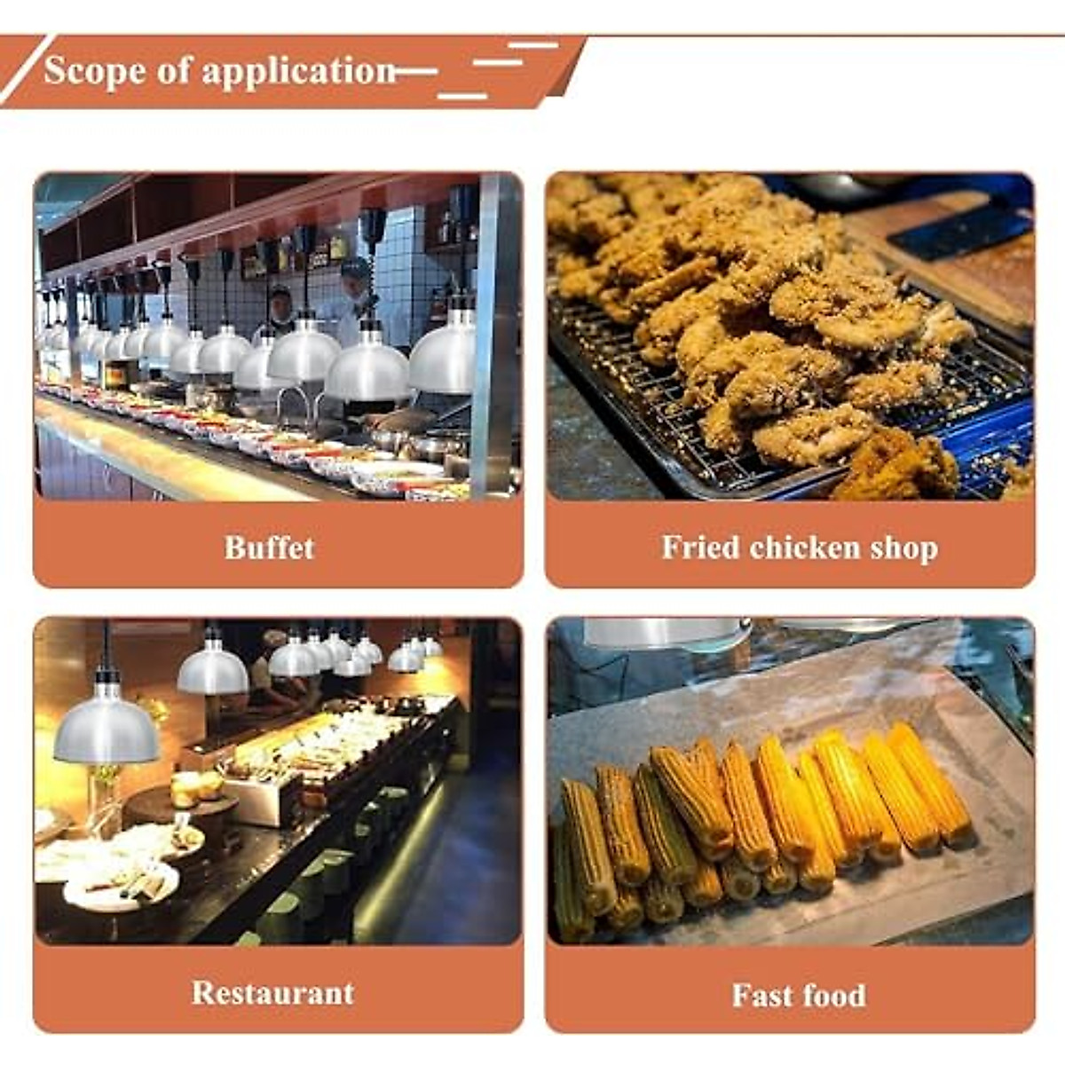 Food Heat Lamp Commercial Food Warmer Lamp 60-180Mm 290Mm Bulb Retractable Heat Lamps Catering Restaurant Or Home Food Warmers,