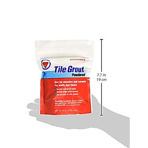 Savogran Tile Grout - 1lb Bag of Bright White Grout Powder Mix for Tile Installation & Repair - Durable Waterproof Grout for Pools, Tubs, Showers, Sinks - Ceramic & Mosaic Unsanded Powdered Grout