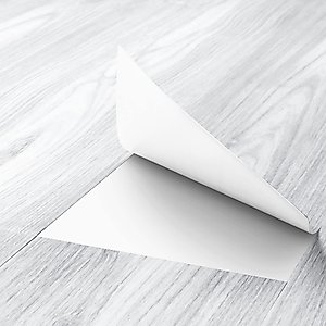 FunStick 6"x36" Peel and Stick Flooring Planks White Wood Vinyl Flooring Peel and Stick Floor Tile White Grey Wood Vinyl Plank Flooring Waterproof Sticky Tiles for Floor Bedroom Bathroom Kitchen 5 Pcs