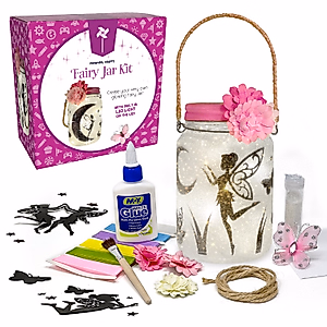 Arts and Crafts for Kids Ages 8-12: Fairy Jar Kit – Make Your Own Fairy Lantern Night Light – Birthday Gift for Girls - Crafts for Girls