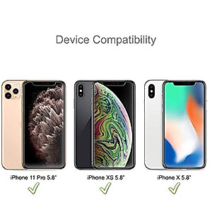 Supershieldz (2 Pack) Designed for iPhone 11 Pro, iPhone Xs and iPhone X (5.8 inch) Tempered Glass Screen Protector with (Easy Installation Tray), Anti Scratch, Bubble Free