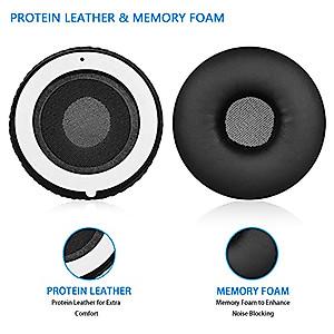 XB450 Earpads - JECOBB Replacement Ear Cushion Pads with Protein Leather and Memory Foam for Sony MDR-XB450, XB450AP, XB550AP On Ear Headphones ONLY ( NOT FIT Sony Other Series ) – Black