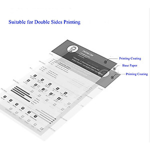 Uinkit 100 sheets Presentation Paper Matte 11x17 Double Sided 35 lb Photo 11 x 17 2 Sides Brochure Photos Picture Poster Playbill Flyer 6.5 Mil Double-Sided for laser and Inkjet Printers