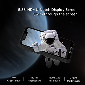 OUKITEL B2021 Unlocked Rugged Smartphone, 6GB RAM+64GB ROM(SD 256G) Rugged Cell Phone, 8000mAh Battery 5.86" HD+ IP68/69K Waterproof Phone, 4G Dual SIM Global/4 Camera/Face ID/Fingerprint/NFC/GPS