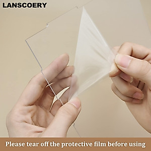 LANSCOERY Clear Acrylic Display Case Assemble Countertop Box Cube Organizer Stand Dustproof Protection Showcase for Action Figures Toys Collectibles (8.5x8.3x10.2Inch, 21.5x21x26 cm)