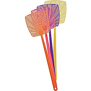 PIC 274-INN Plastic Fly Swatter Assorted Neon Plastic Fly Swatter – Single Orange Pack of 5